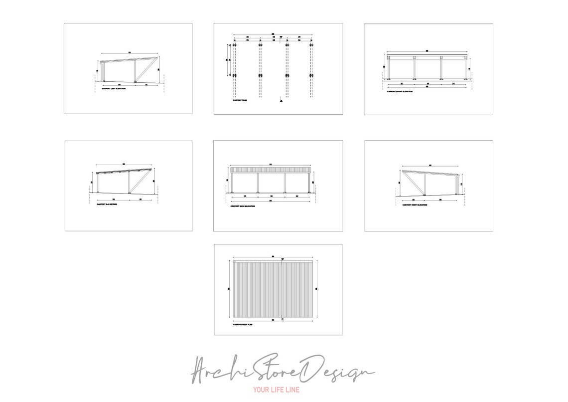 Carport Plan |carport Design | Shelter for Cars | Best Selling Carport ...