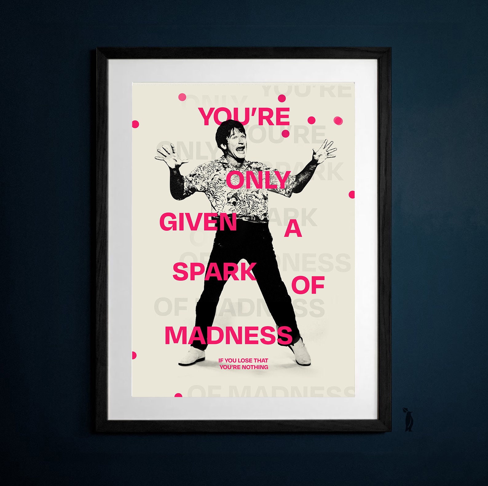 Robin Williams Art Print, Poster, Inspirational Quote, Mid Century ...