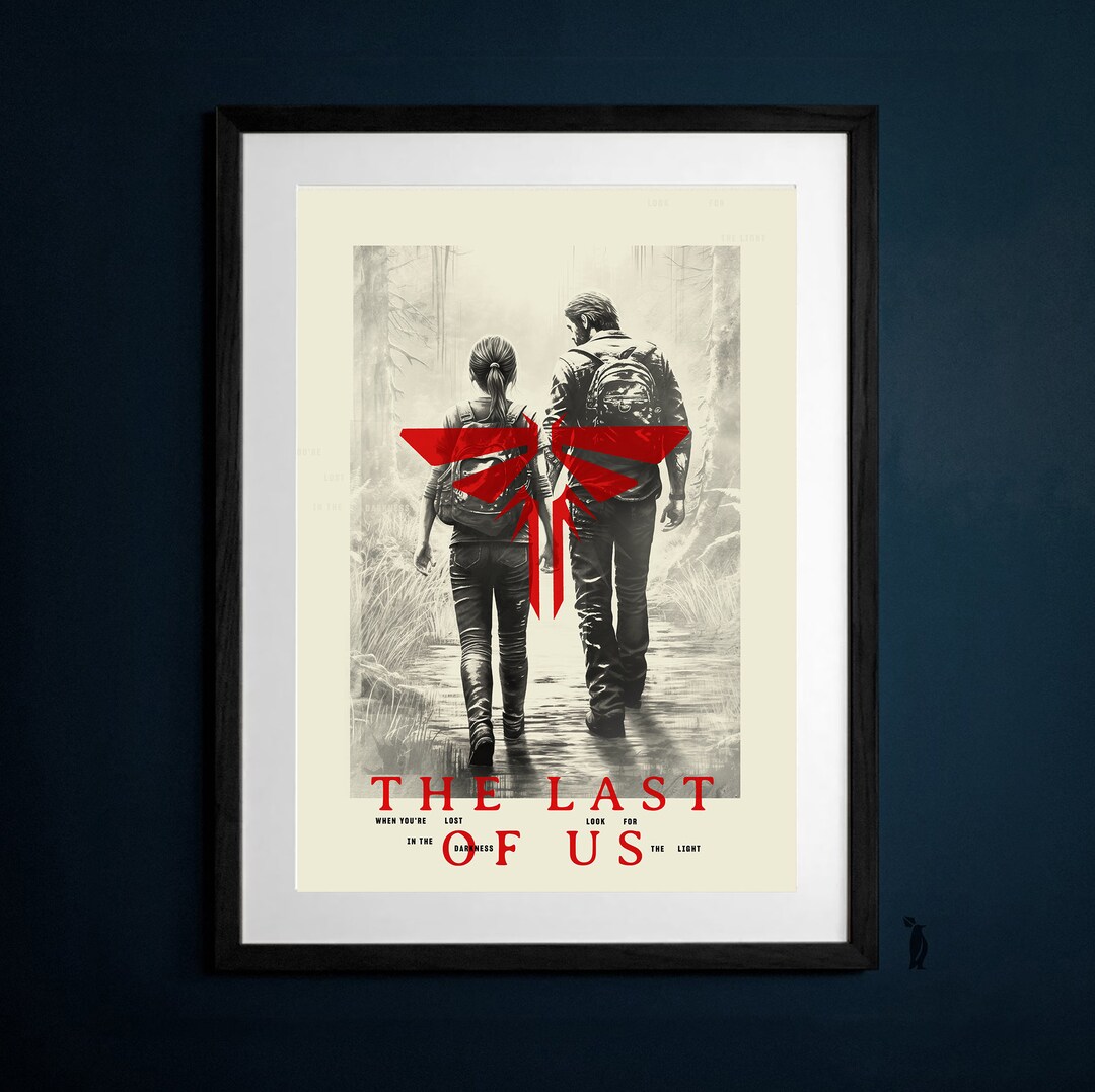 The Last of Us Art Print, Illustration Movie Poster, Mid Century Design ...