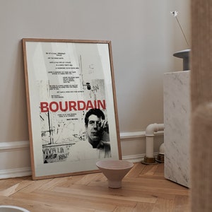 Anthony Bourdain Art Print, Poster, Inspirational Quote, Mid Century ...