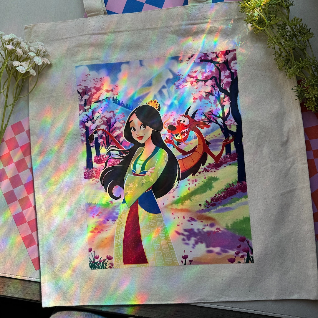 Mulan & Mushu Tote Bag cotton Mulantote Bag Perfect Gift for Disney ...