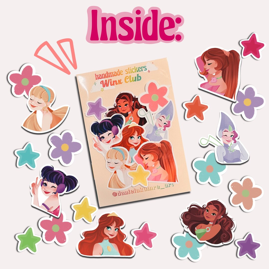 WINX CLUB Sticker Pack - Durable & Waterproof Stickers for Outdoor Use ...