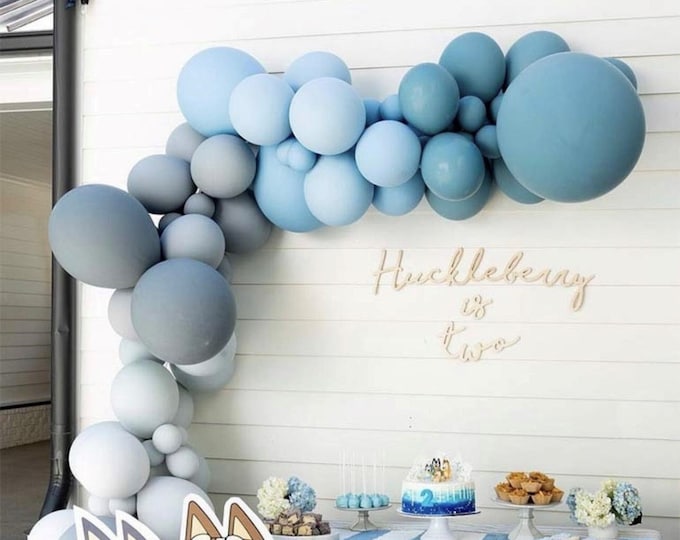Bluey Balloon Backdrop, Let's Pawty Balloon Garland, Bluey Birthday ...