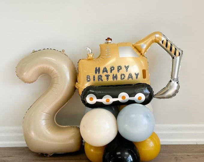 Construction Balloon Decorations Little Builder Balloon Sculpture ...