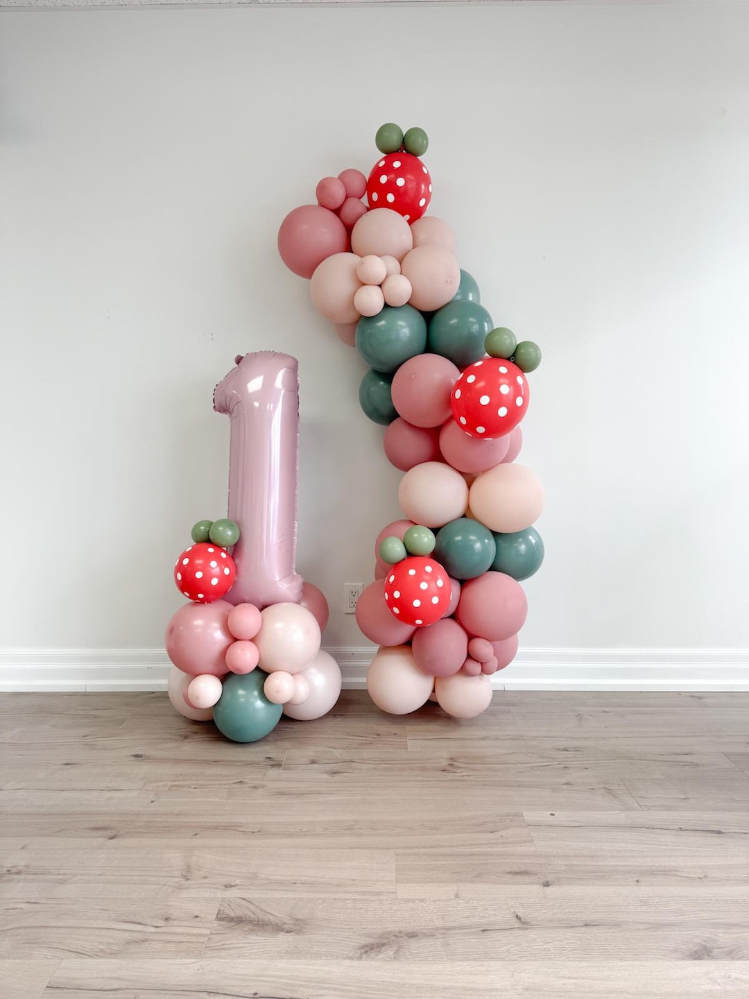 Strawberry Balloon Garland Kit A Berry First Birthday Balloon Arch ...