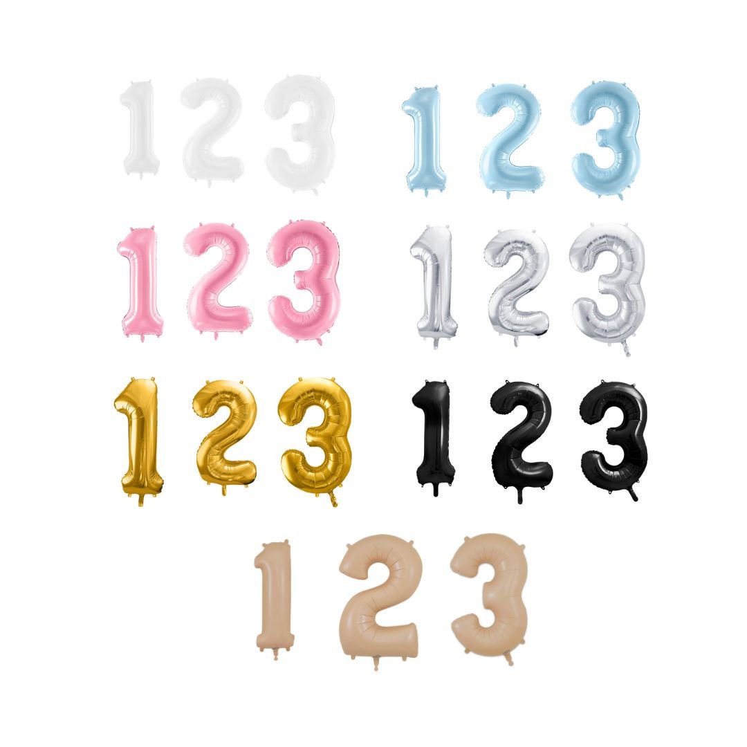 Large Foil Number Balloons | Giant Number Balloons | Birthday Decor ...