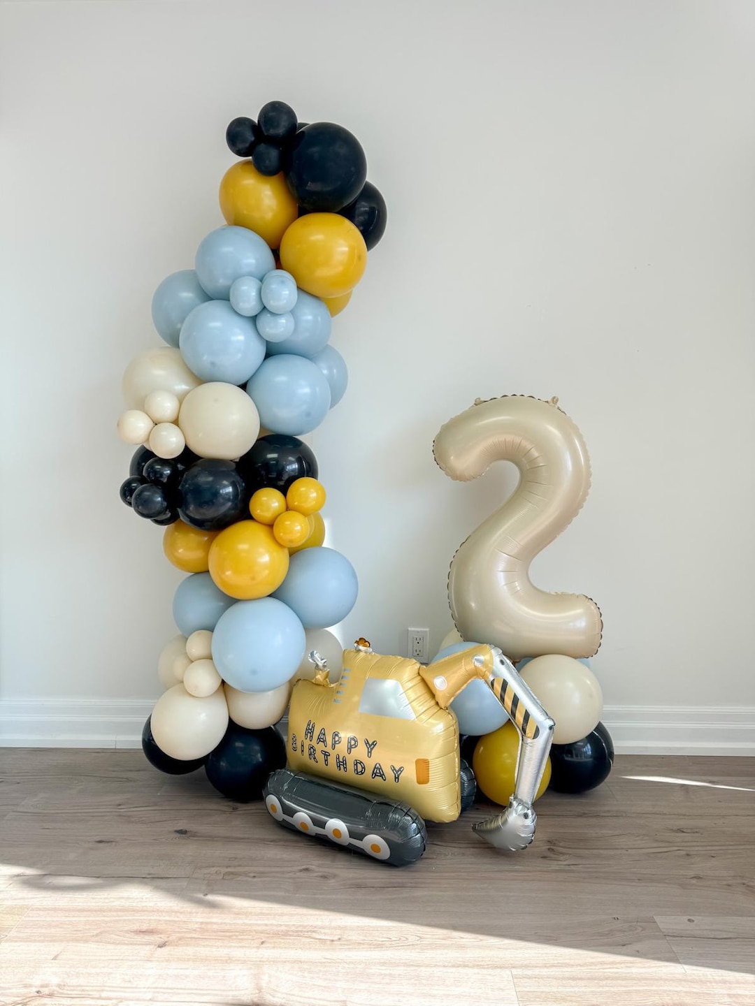 Construction Balloon Garland Kit Little Builder Balloon Arch Digger ...