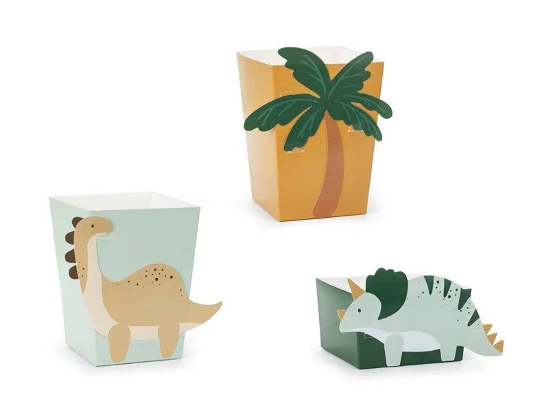 Dinosaur Snack Boxes | Dinosaur Treat Boxes | T-rex Birthday | Dino ...