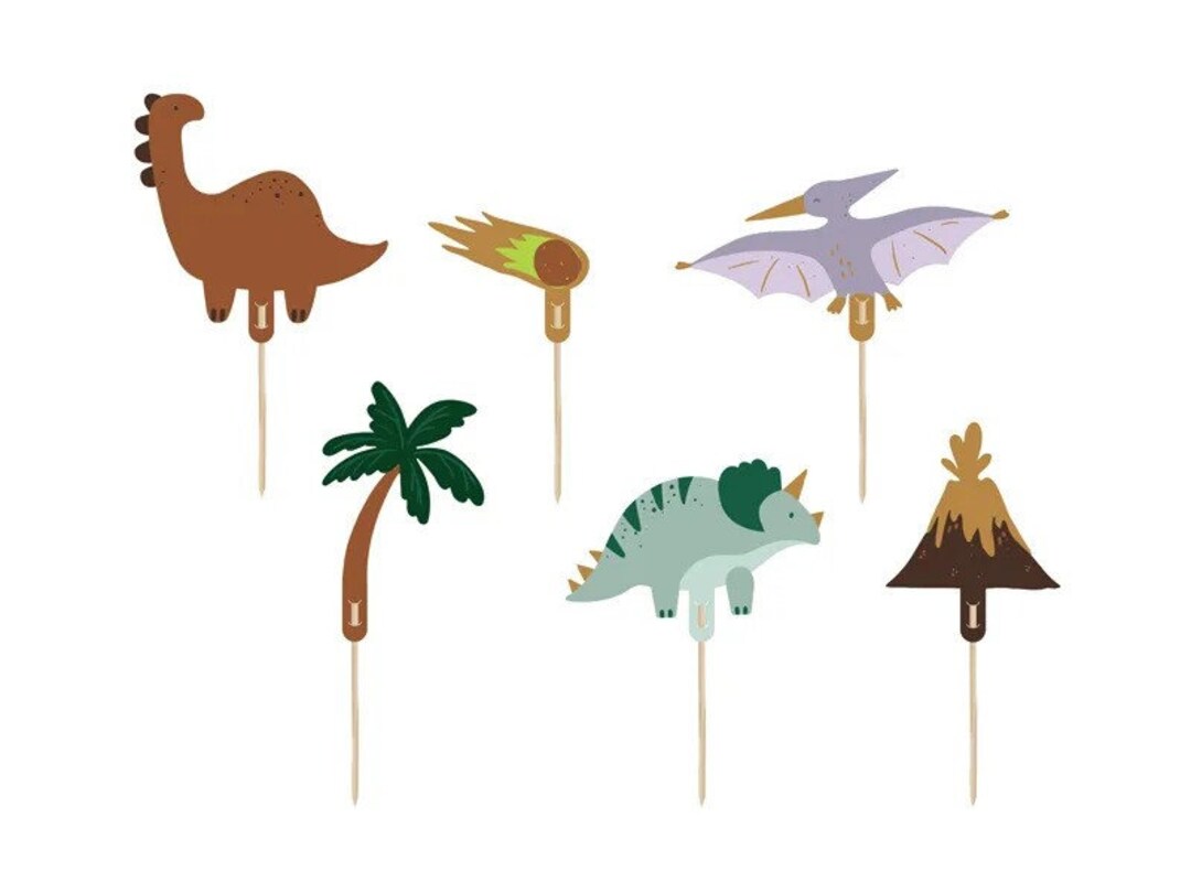Dinosaur Cake Toppers | Dinosaur Cupcake Topper | Dinosaur Birthday | T ...