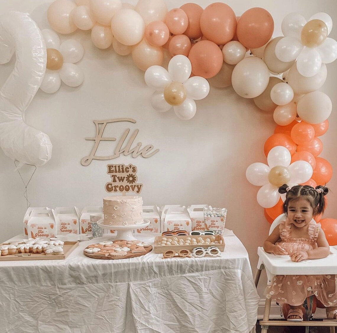 DIY Daisy Balloon Garland Flower Arch Decor Groovy Birthday - Etsy