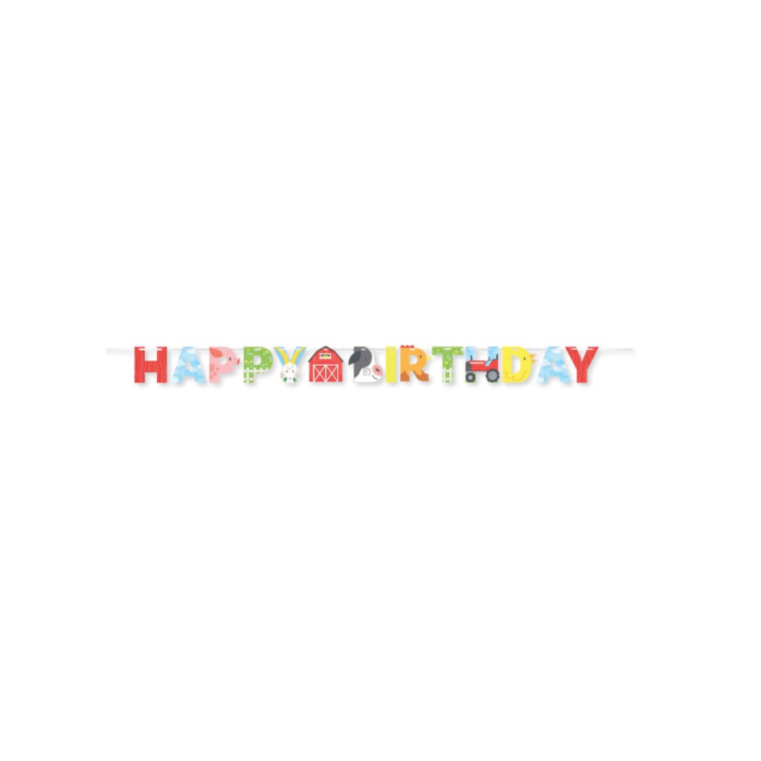 Farm Animals Happy Birthday Banner | Farm Animals Tassel | Farm Animals ...