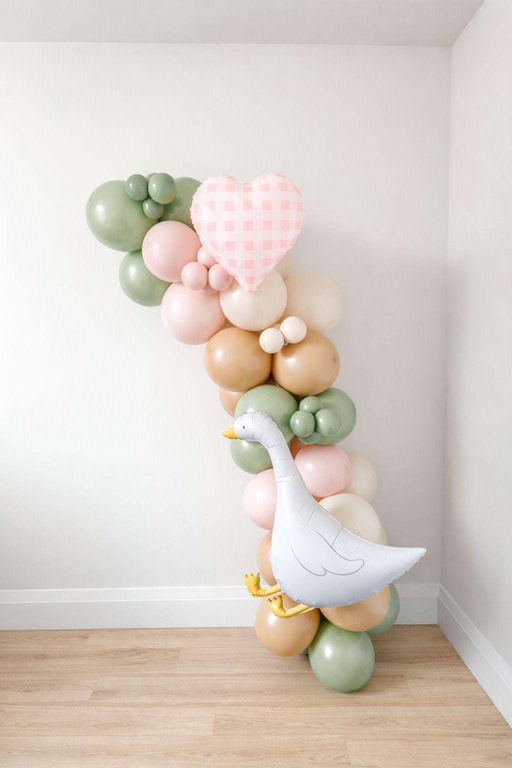 Pink One Silly Goose Balloon Garland, Kids Girl First Birthday Party ...