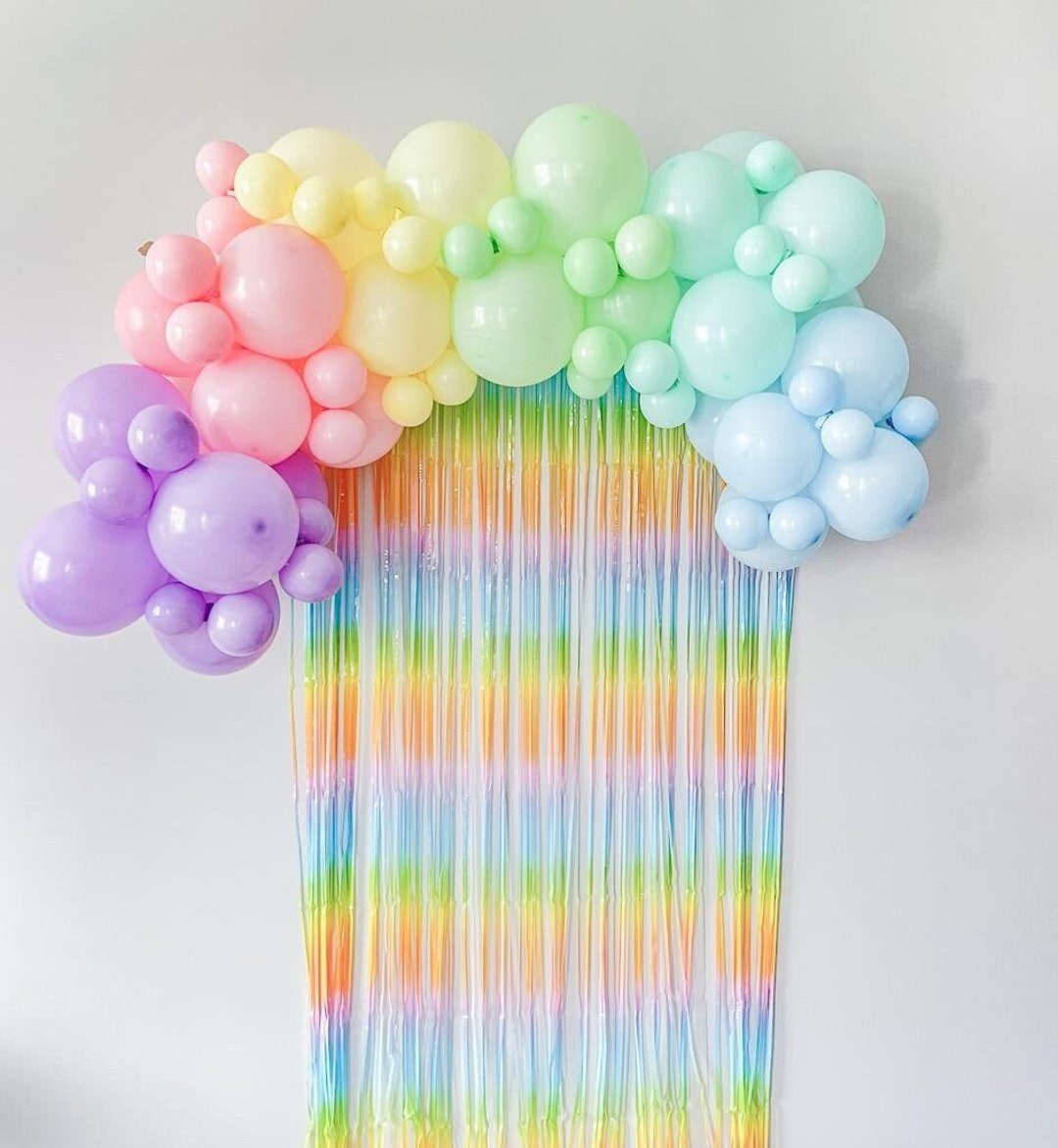 DIY Rainbow Pastel Colored Balloon Arch Kit, Rainbow Theme Baby Shower ...