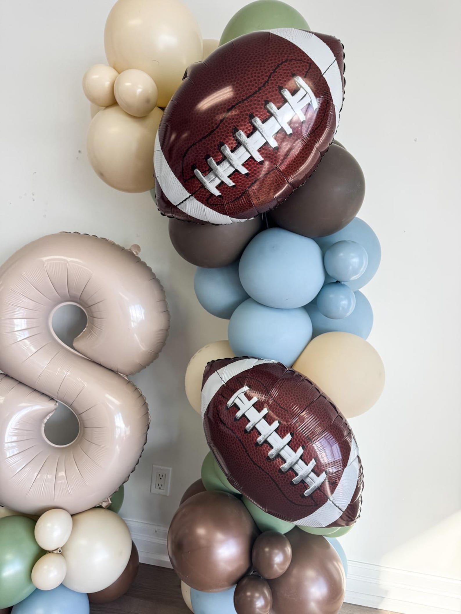 Football First Year Down Birthday Balloon Garland Arch Sports Baby ...
