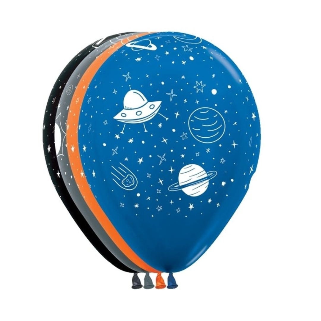 11'' Austronaut Space Themed Air Balloons, Large Latex Space Balloons ...