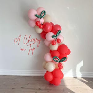 Cherry on Top Balloon Garland Pink and Red Balloon Arch Berry Sweet ...