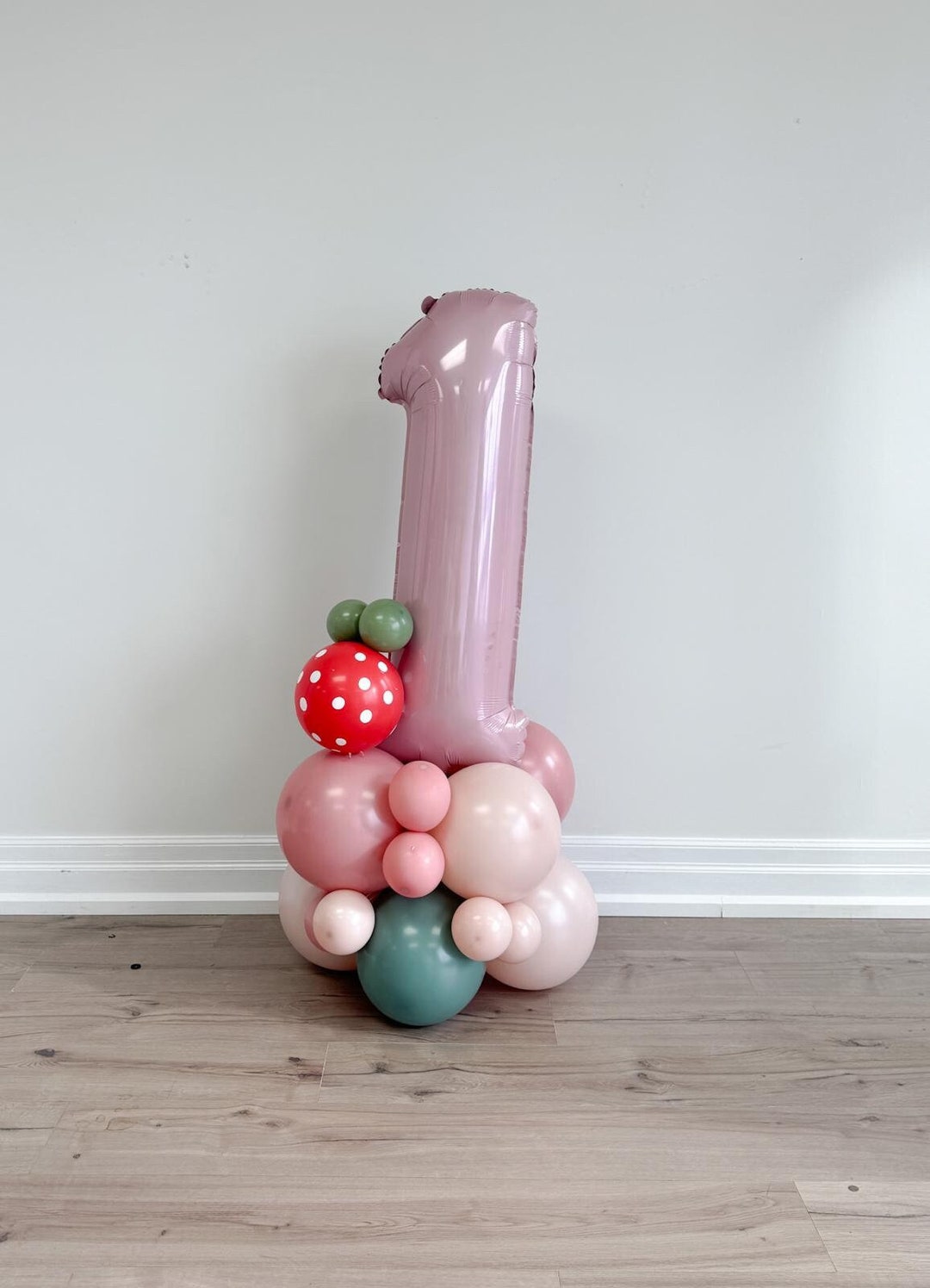 Strawberry Balloon Tower Kit A Berry First Birthday Balloon Sculpture ...