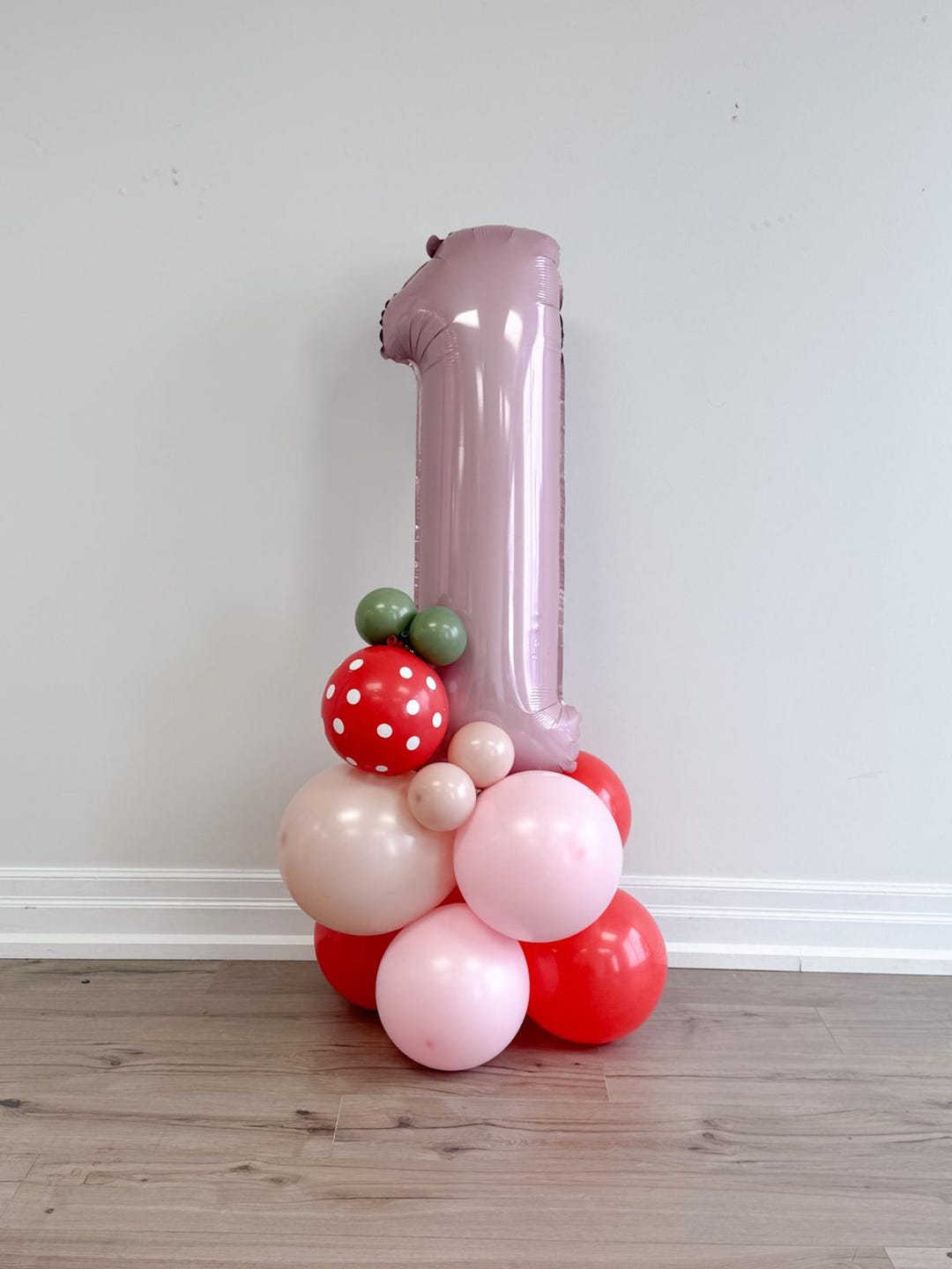 Strawberry Balloon Tower Kit A Berry First Birthday Balloon Sculpture ...