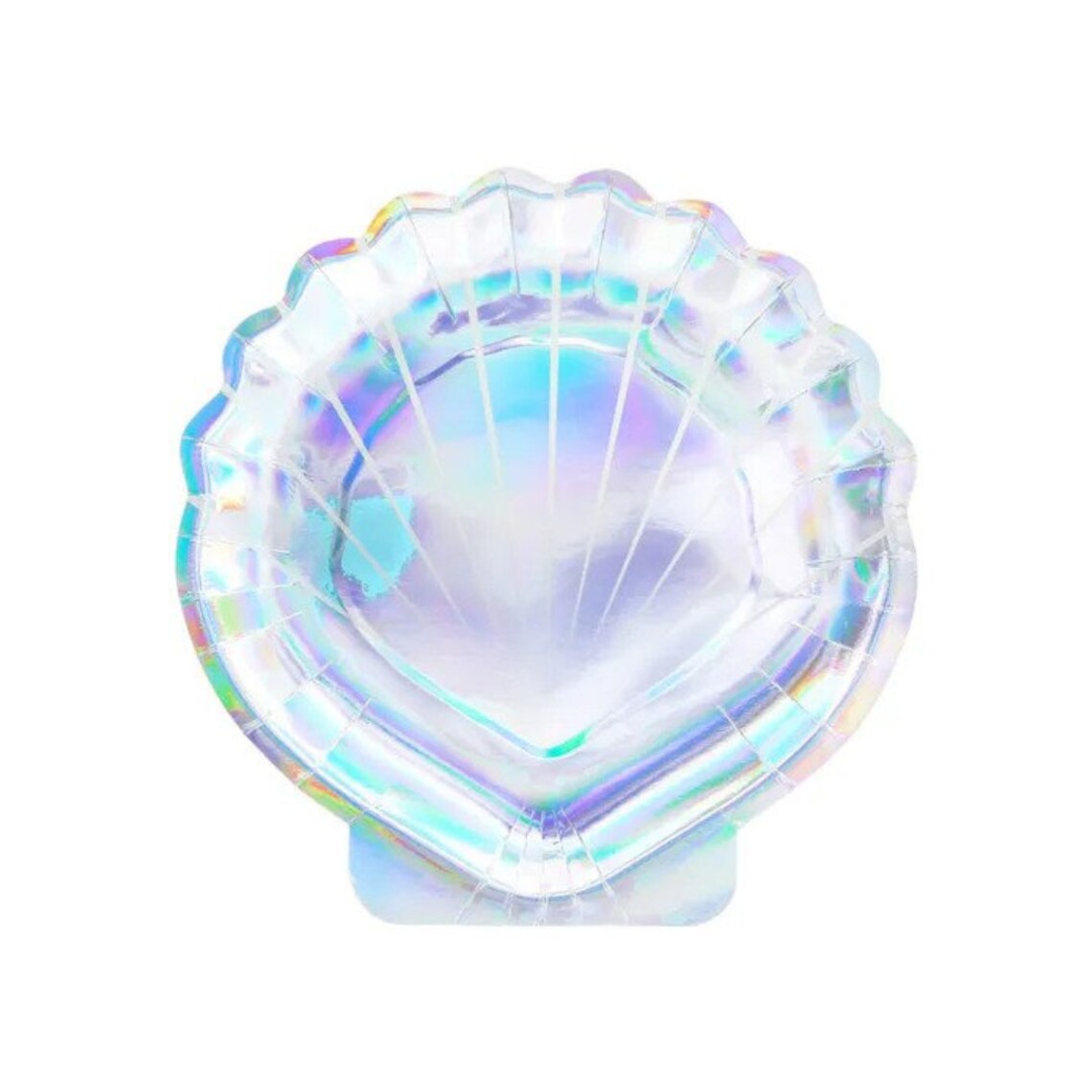 Seashell Plates | Set of 6 | Mermaid Tableware | Iridescent Seashell ...