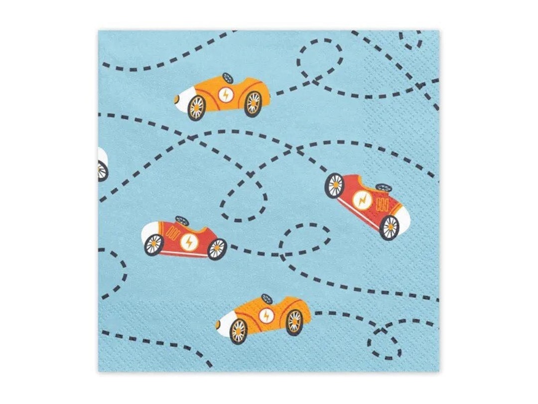 Vintage Race Car Napkins | Race Car Paper Napkins | Race Car Napkins ...