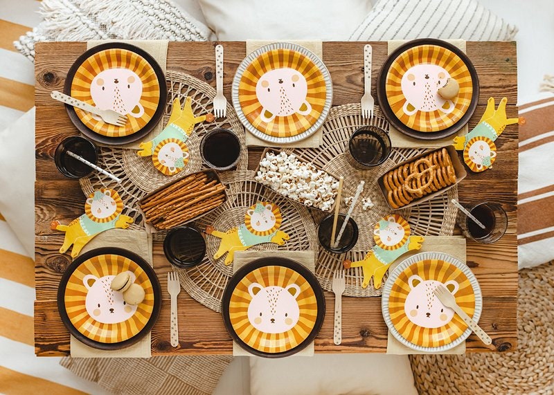 Cute Lion Napkins | Boy Birthday Party | Baby Shower Tableware | Wild ...