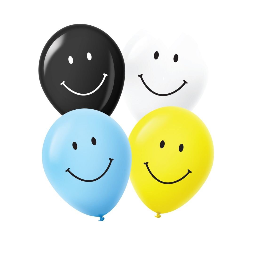 11'' Smiley Face Latex Balloons, Special Occasion Decoration, Baby ...