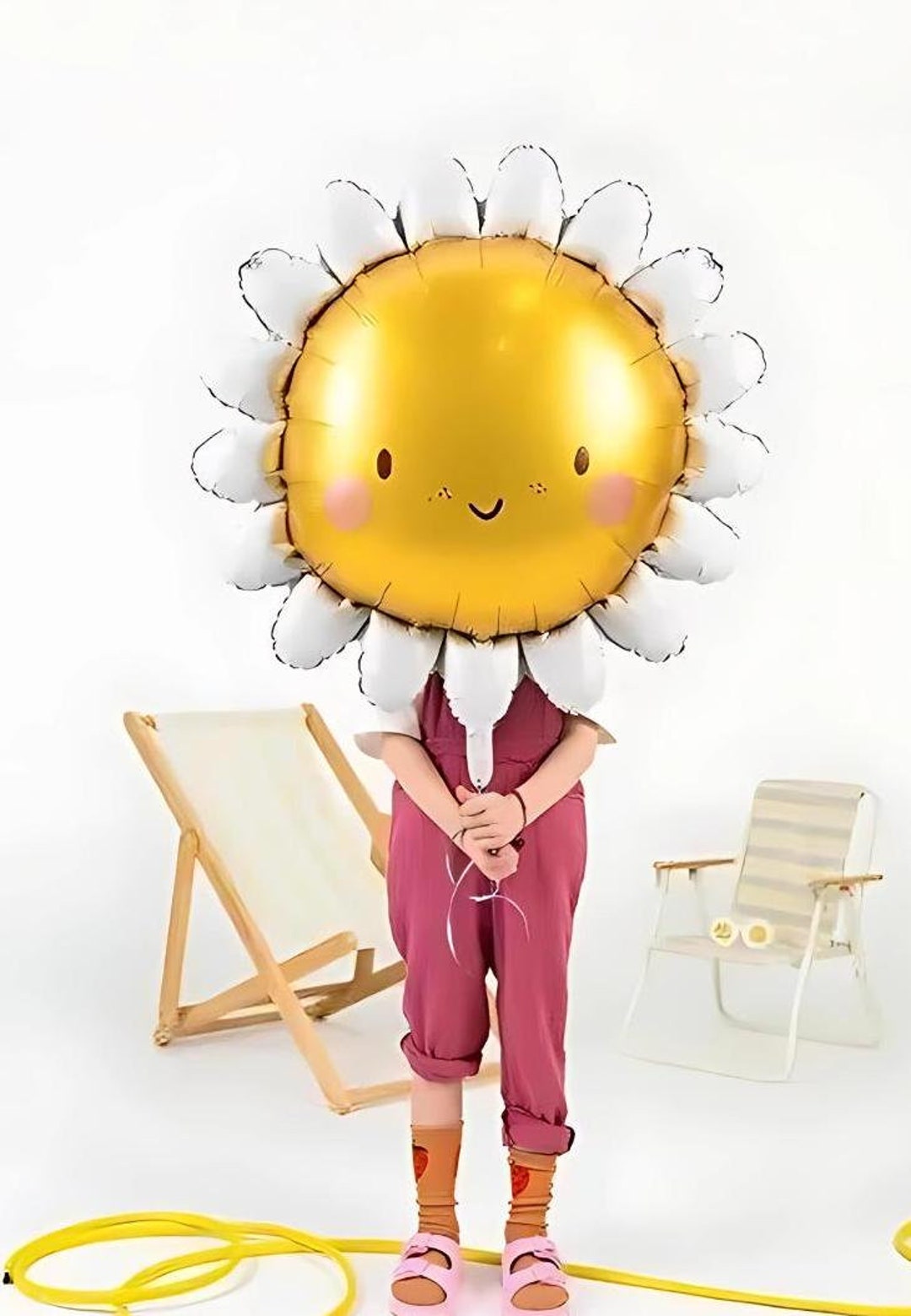 27" Smiling Sunshine Sun Balloon I Happy Sun Balloon I Giant Foil Balloon I Trip Around the Sun ...