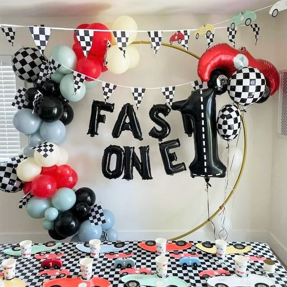 Retro Muted Race Car Themed DIY Balloon Garland Kit Birthday - Etsy