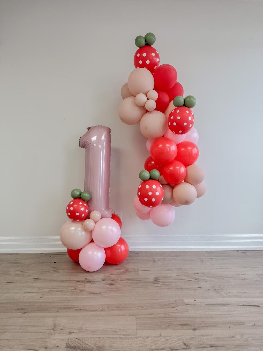 Strawberry Balloon Garland Kit A Berry First Birthday Balloon Arch ...
