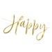 Gold Script Happy New Year Banner | Gold Happy New Year Sign | Holiday ...