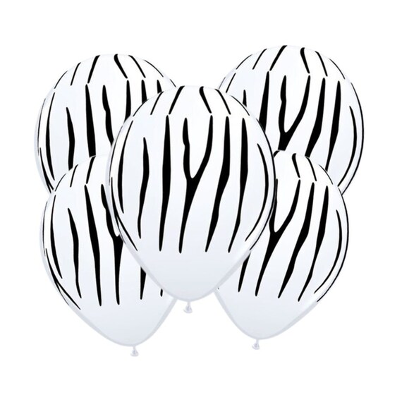 Zebra Stripped Balloons Neon Blue Zebra Print Balloons | Sweet 16