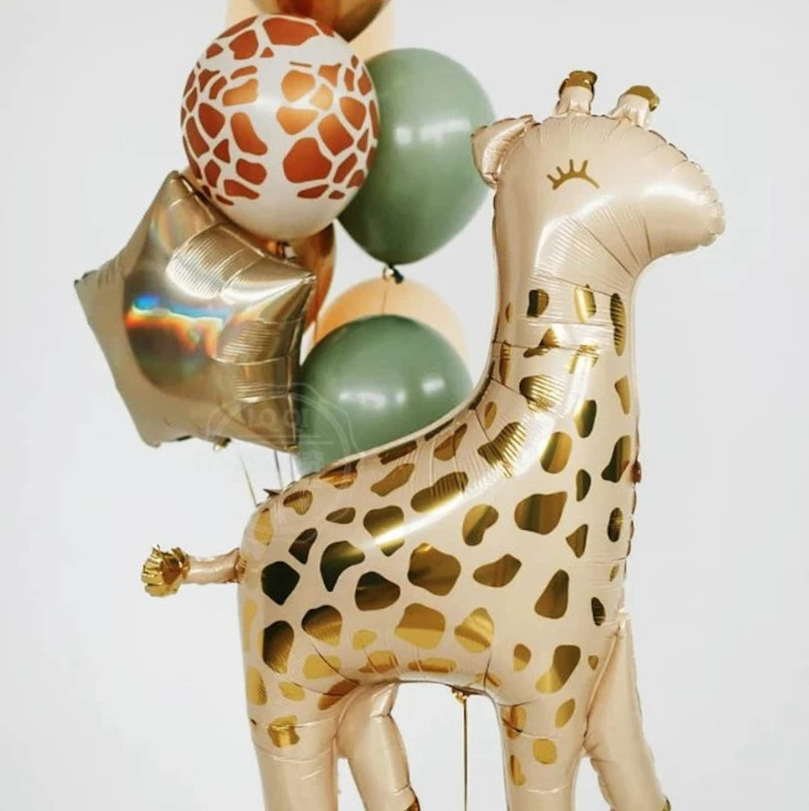 Wild One Safari Themed Balloon Bouquet Two Wild Balloon - Etsy
