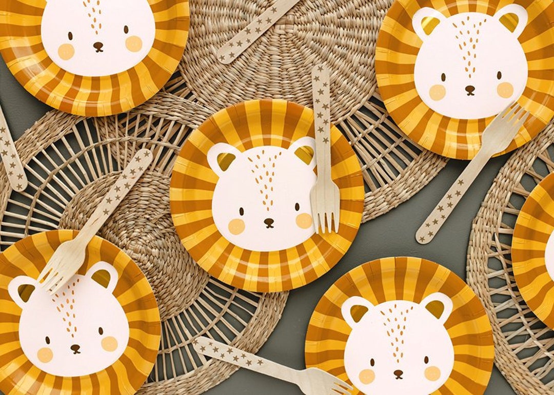Cute Little Lion Dessert Plates | Boy Birthday Party | Baby Shower ...