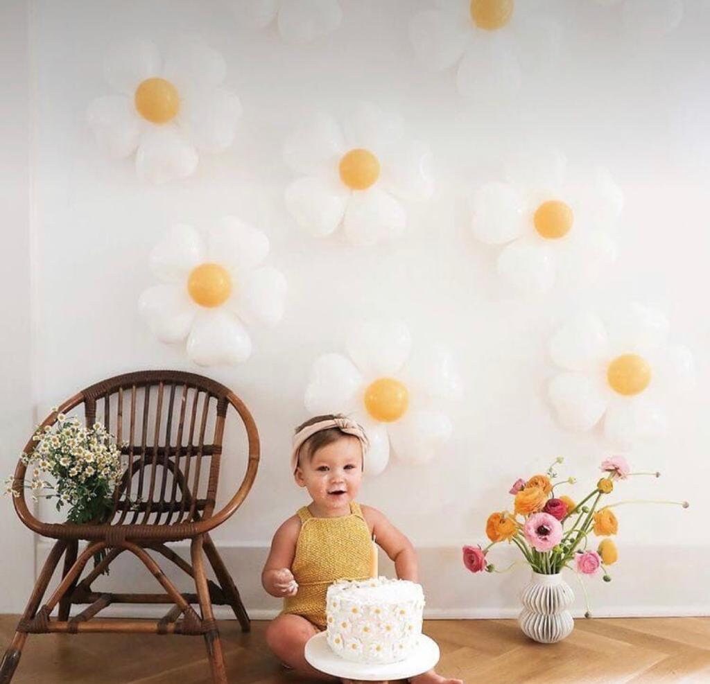 Daisy Balloon Backdrop Wall Groovy First Birthday Decor - Etsy