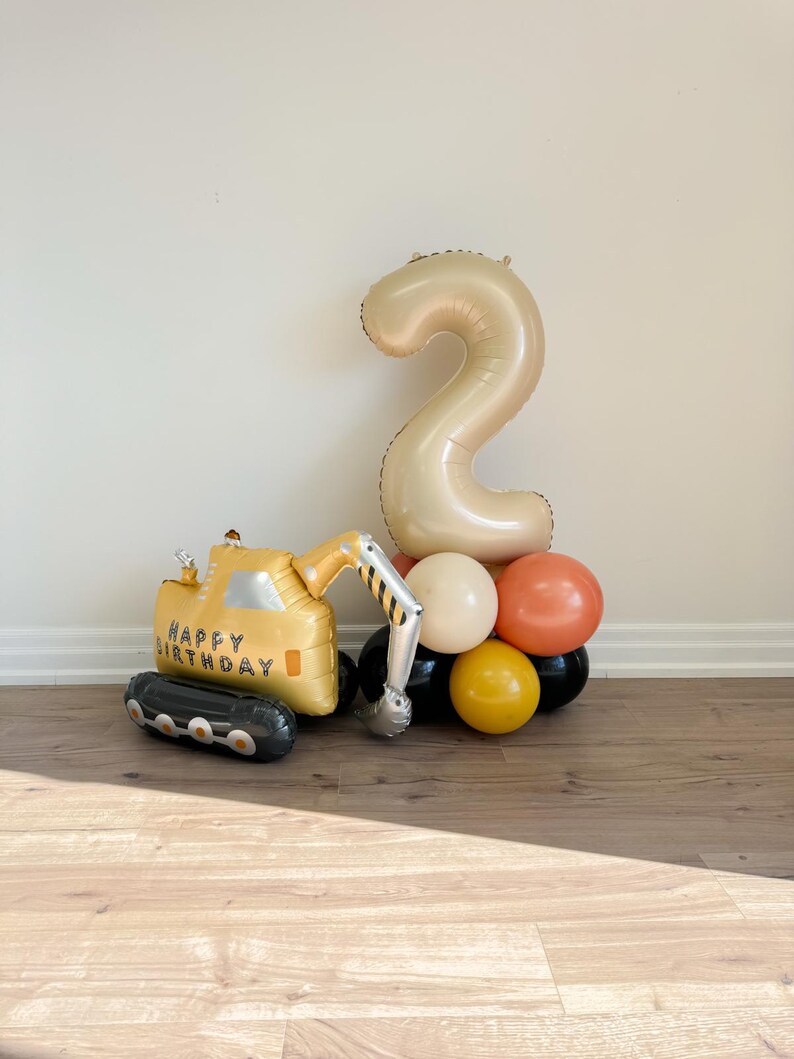 Construction Balloon Garland Kit Little Builder Balloon Arch Digger ...