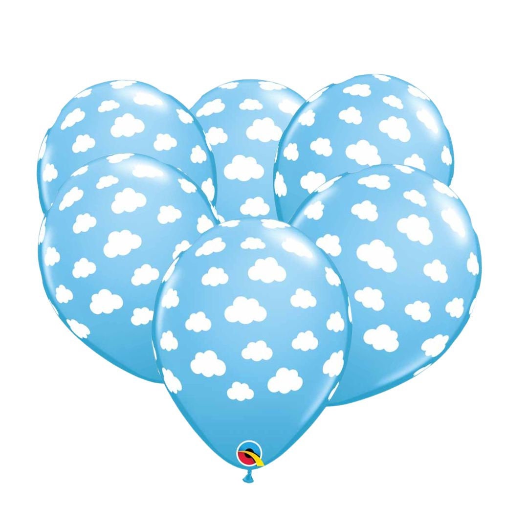 11'' Large Blue Cloud Design Air Balloon, Baby Shower Latex Balloon ...