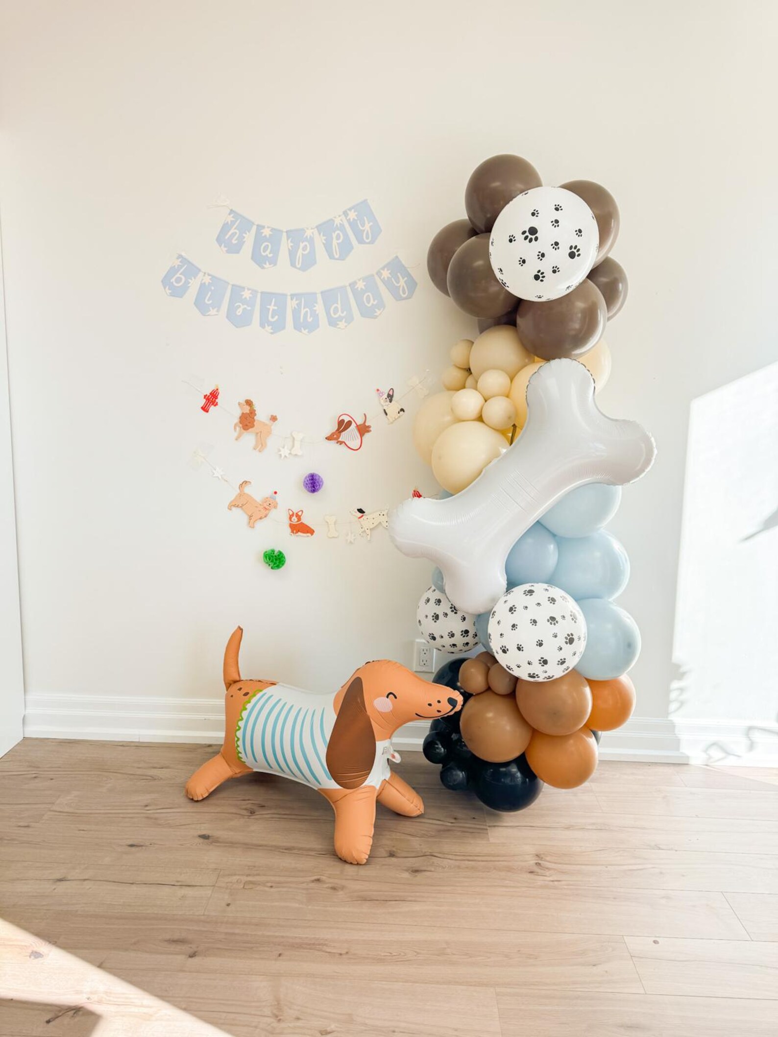Dachshund Puppy Themed Balloon Arch Kit Dog Theme DIY Balloon Garland ...