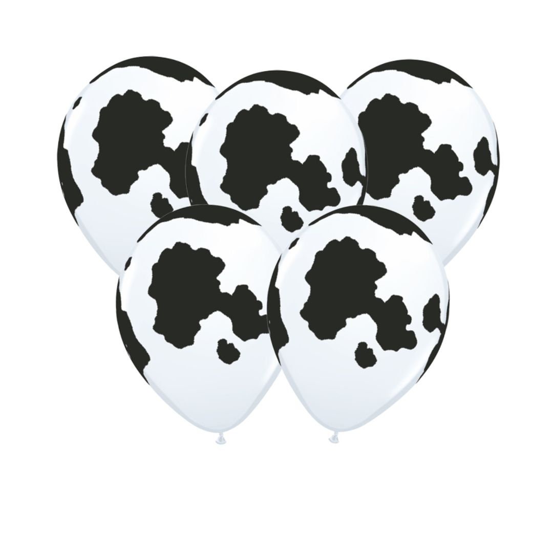 11 " Cow Print Latex Balloons I Farm Themed Decor I Barnyard Party I ...