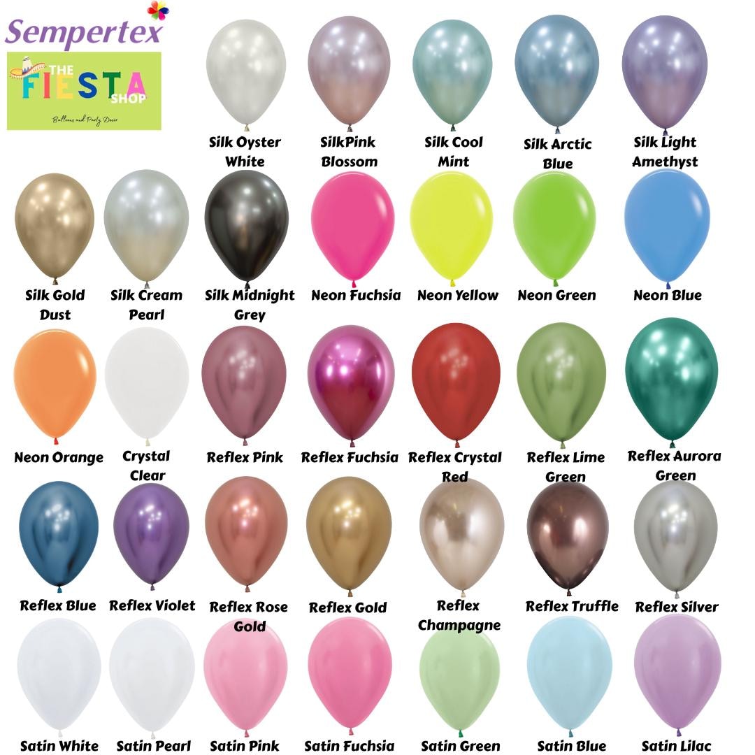 SEMPERTEX Latex Balloons, Premium 44 Colors, Pick Your Own Colors ...
