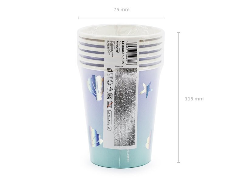 Narwhal Party Cups | 6 Ct Mermaid Theme Paper Cups | Mermaid Tableware ...