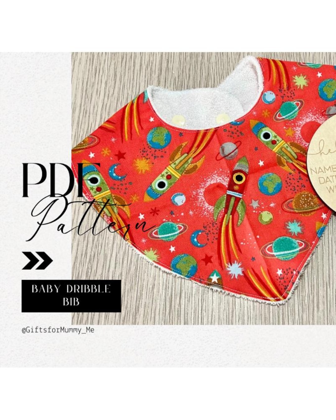 Bib Sewing Pattern, Dribble Bib Sewing Pattern, Bib Pattern, Sewing ...