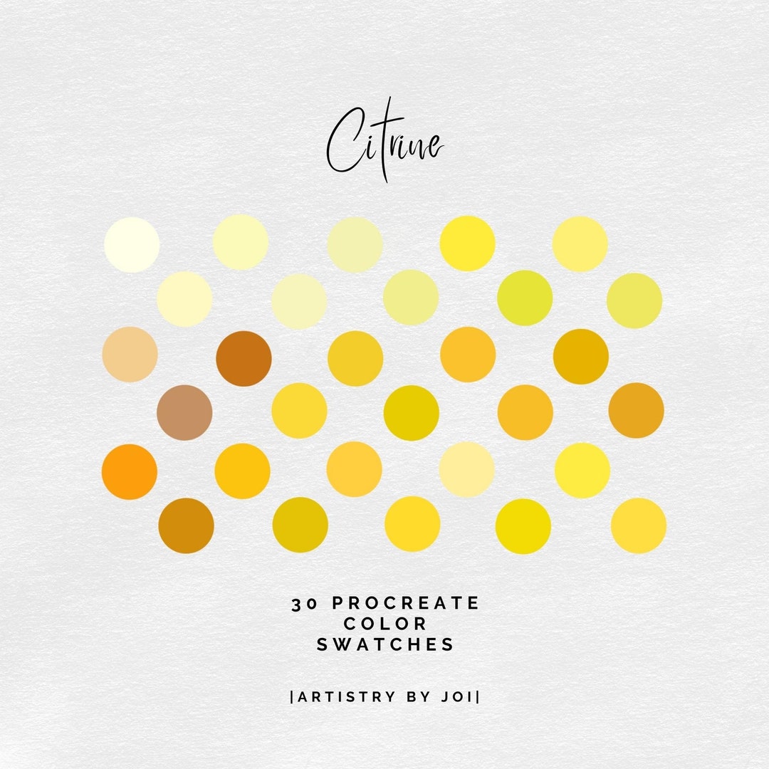 Citrin Farbpalette, für Procreate, Canva, Adobe - Etsy Österreich