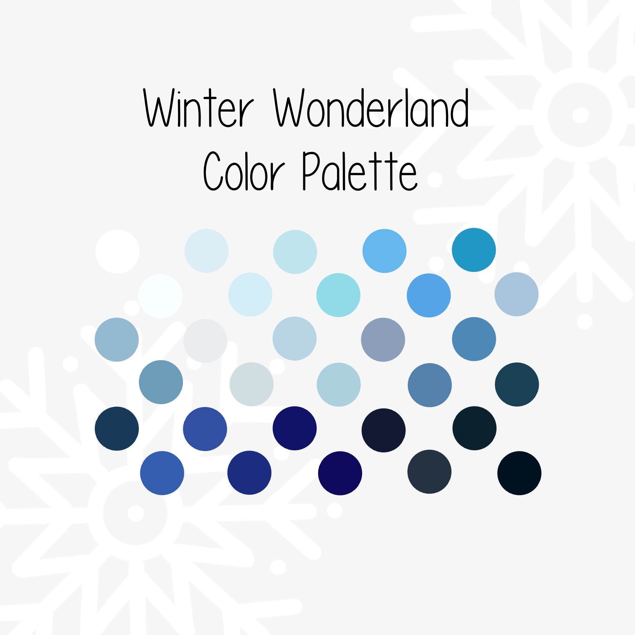 Winter Wonderland, 30 Color Palette for Procreate. DIGITAL DOWNLOAD. - Etsy