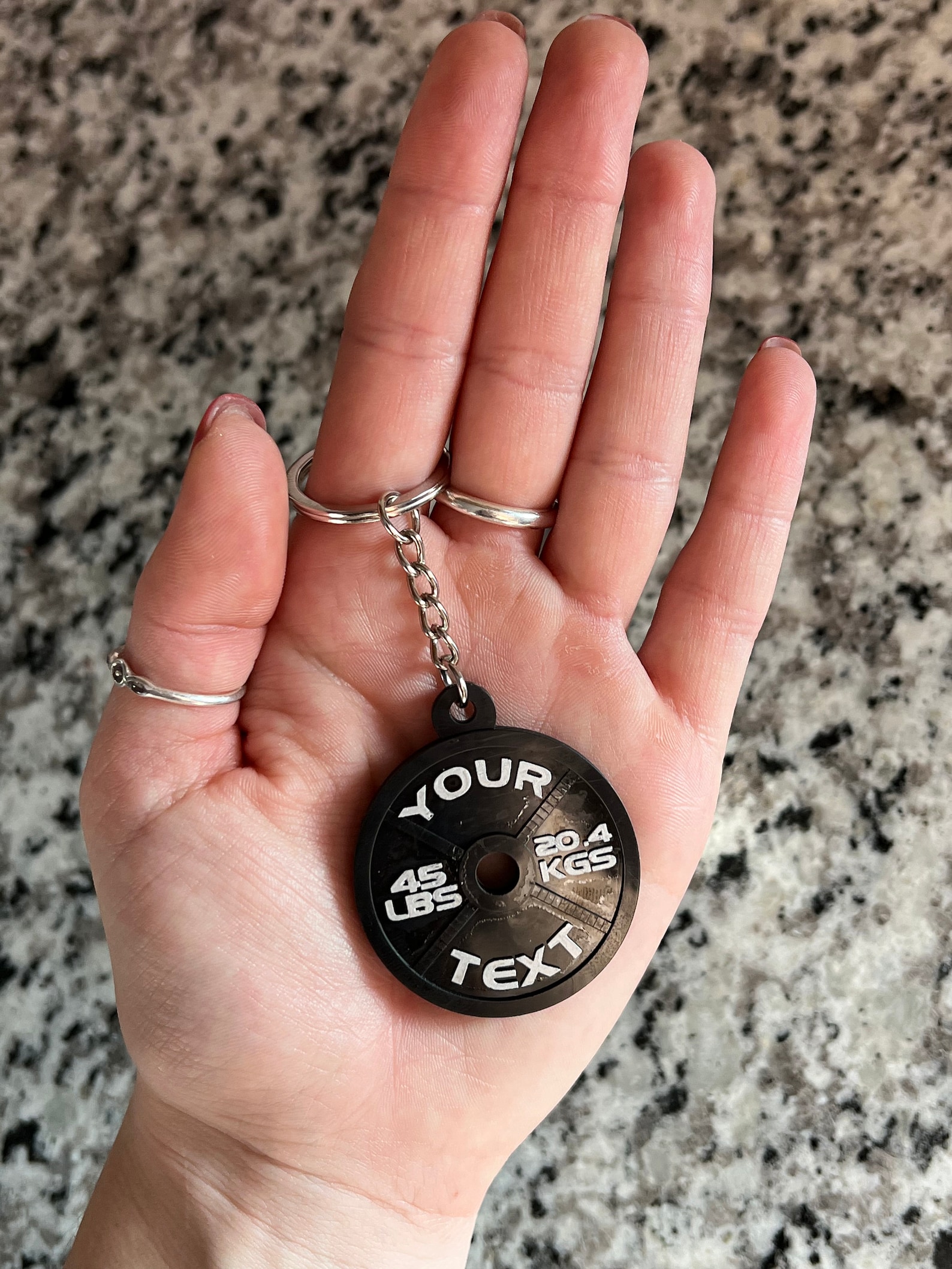 Customizable 45 LB Weight Keychain - Etsy