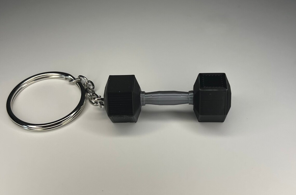 Dumbbell Keychain 3d Printed - Etsy