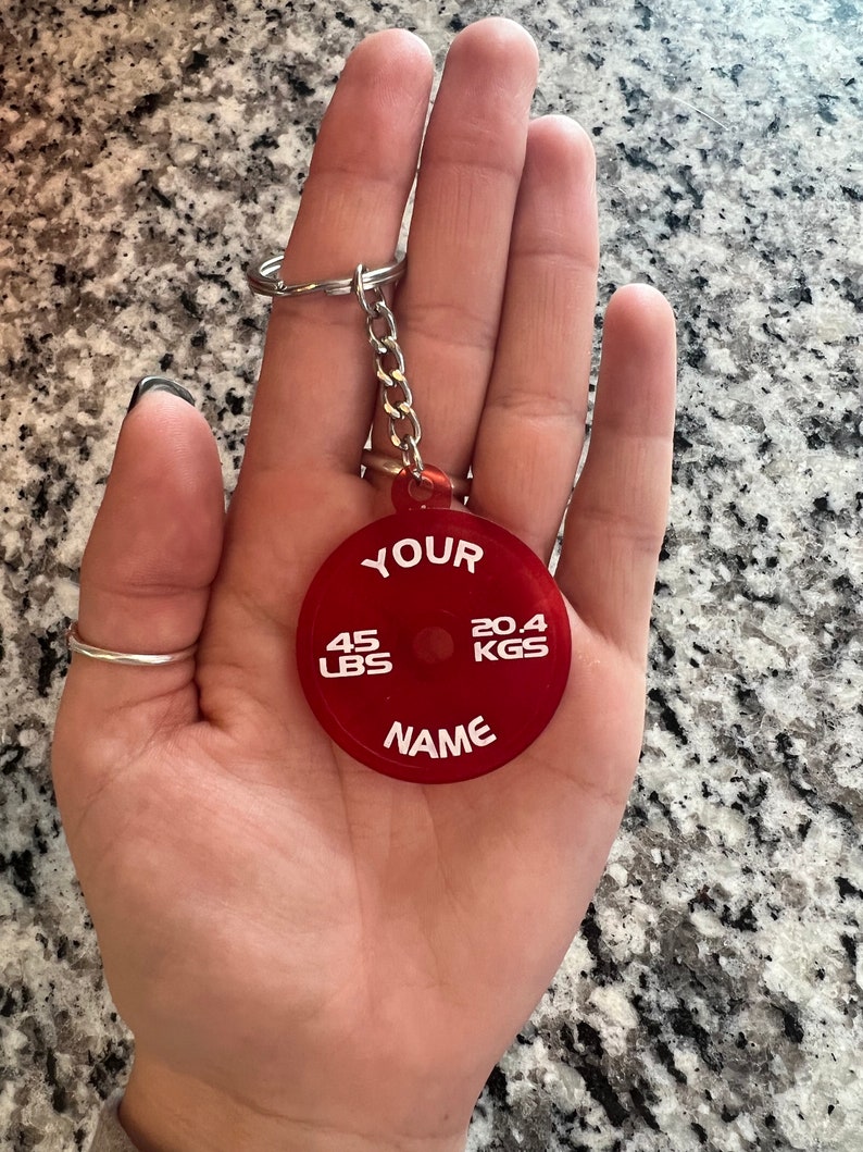Customizable 45 LB Weight Keychain - Etsy