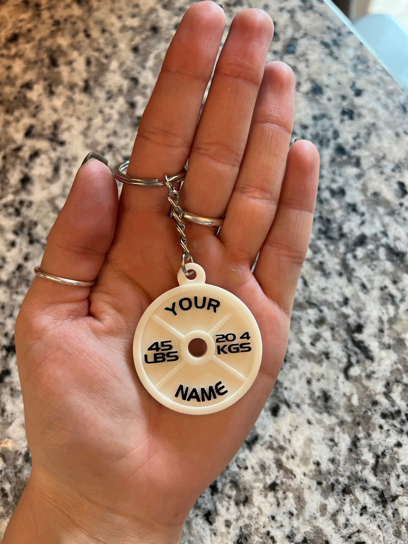 Customizable 45 LB Weight Keychain - Etsy