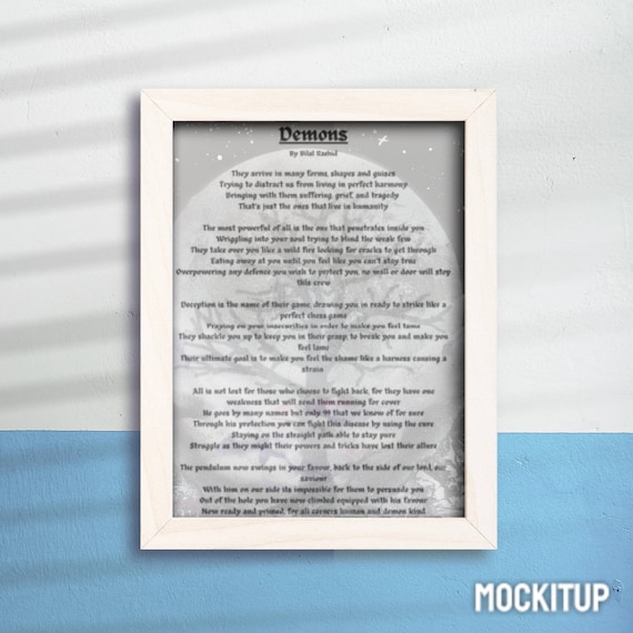 Demons Poem Digital Download - Etsy Ireland