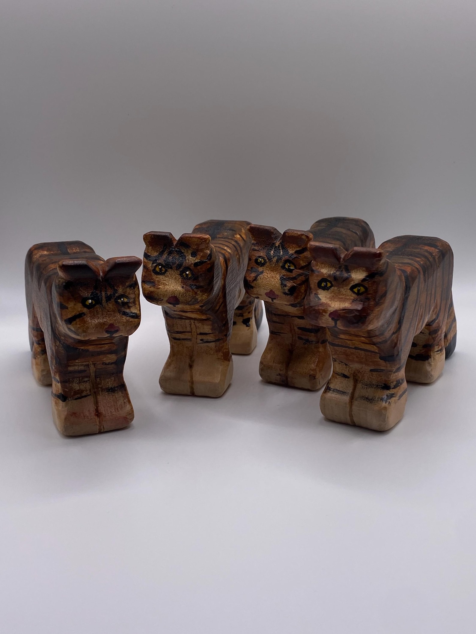 Scottish Wildcat Wooden Toy Cat Figure - Etsy
