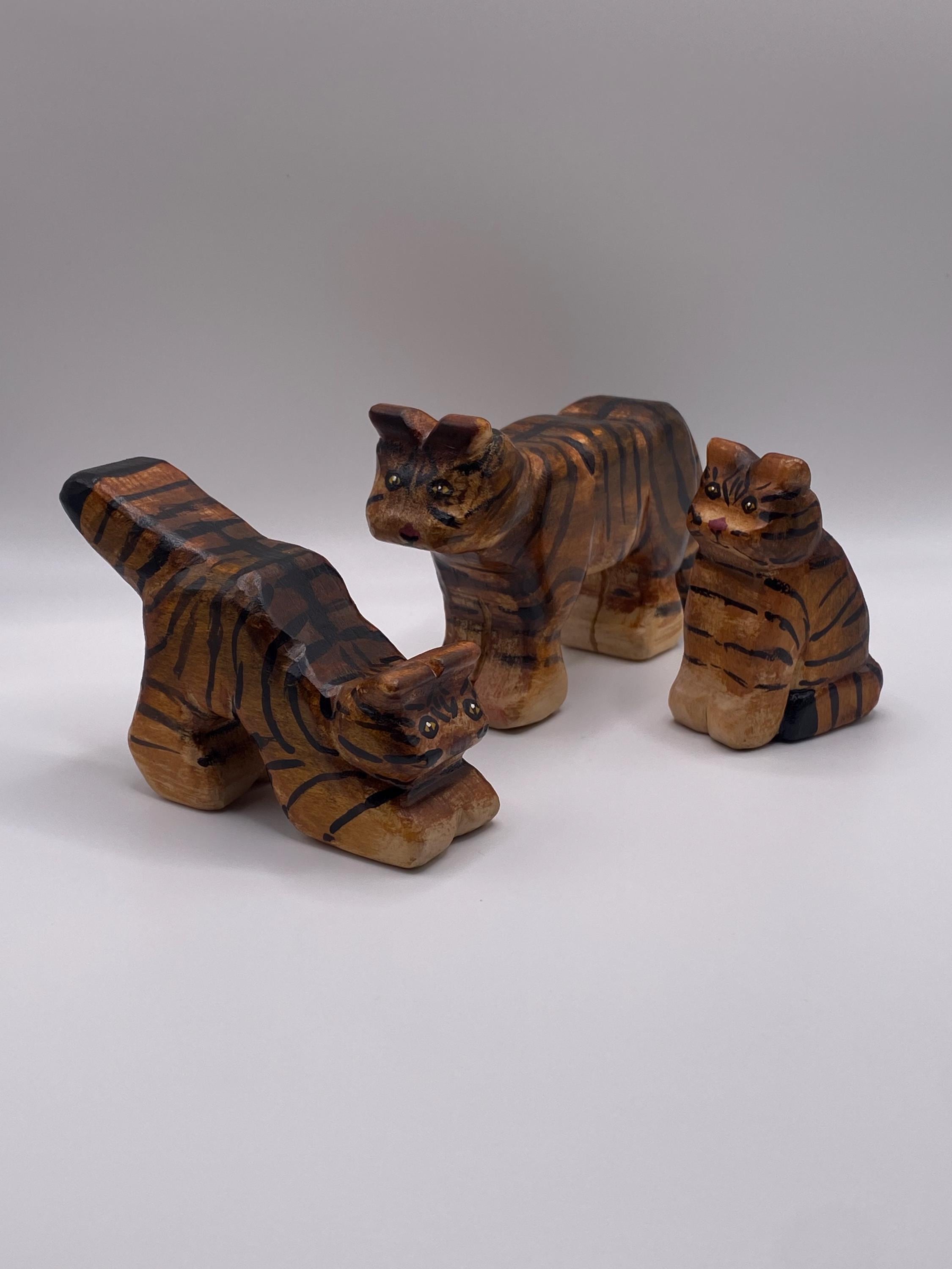 Scottish Wildcat Wooden Toy Cat Figure - Etsy